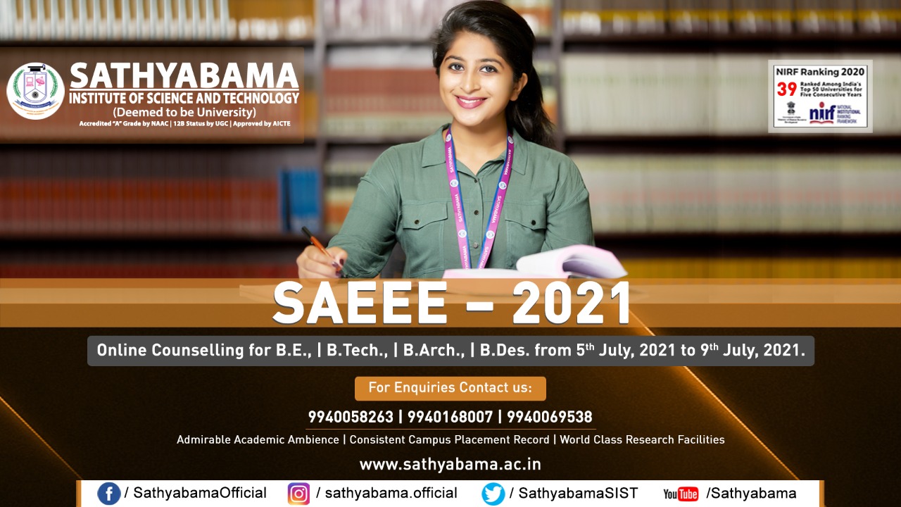 Home | Sathyabama Institute of Science and Technology (Deemed to be ...