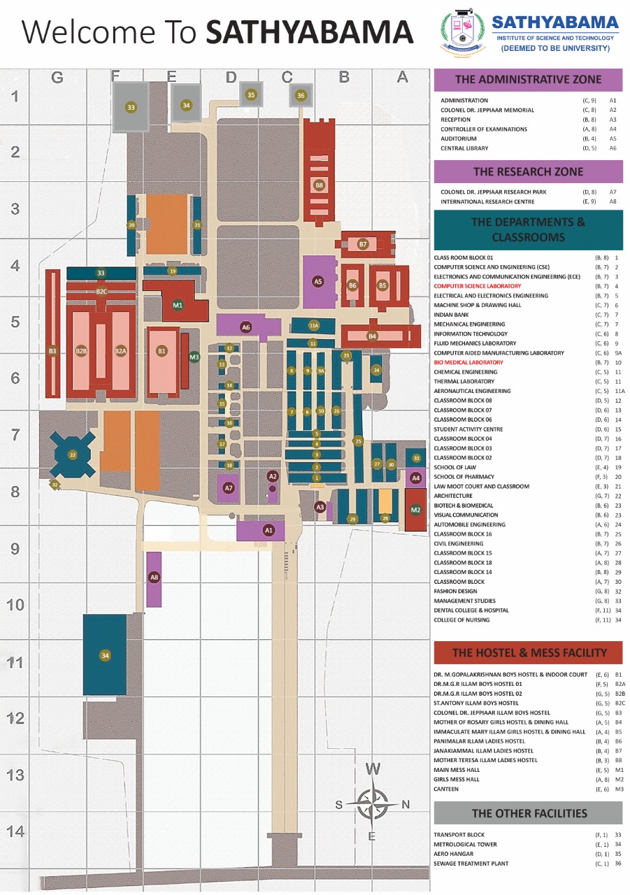Map & Directions | Sathyabama Institute of Science and Technology ...
