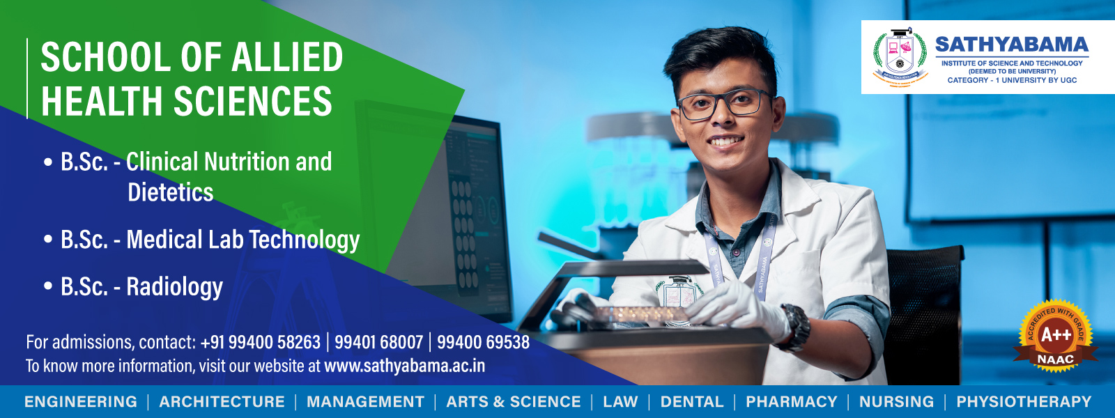 School of Allied Health Sciences | Sathyabama Institute of Science and ...