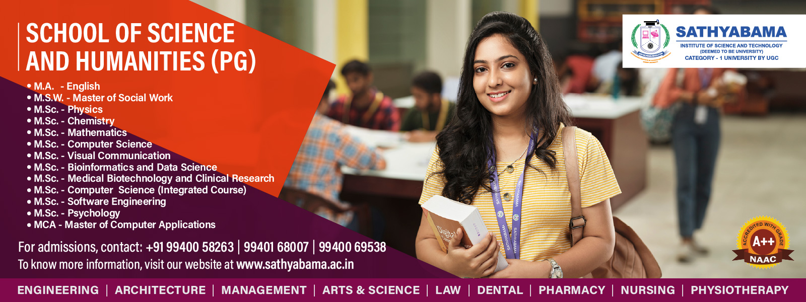 School of Science & Humanities | Sathyabama Institute of Science and ...