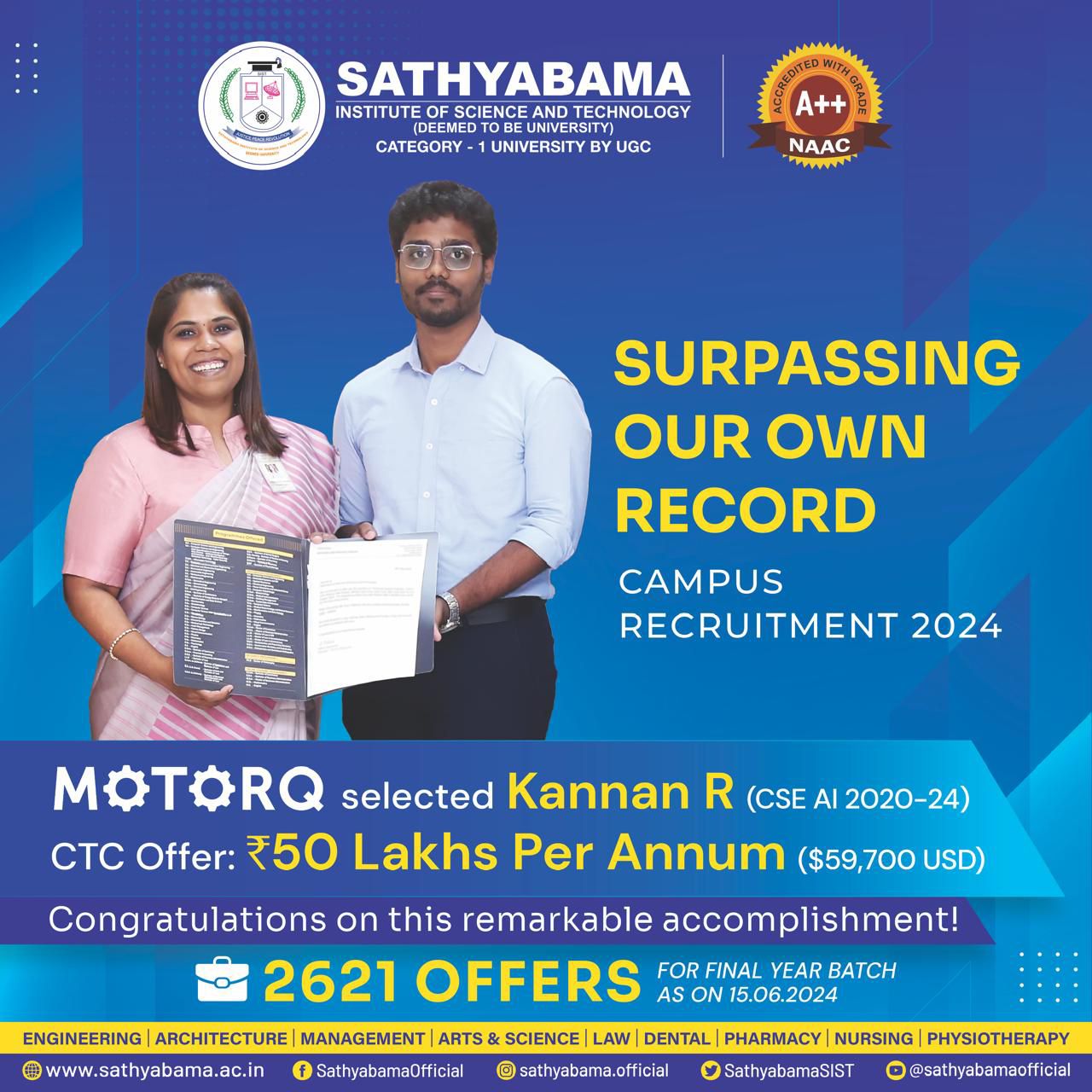 CAMPUS NEWS | Sathyabama Institute of Science and Technology (Deemed to ...