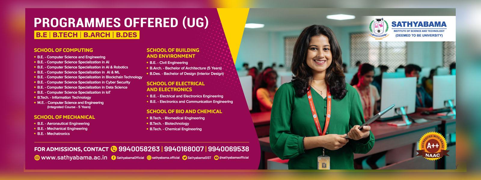 Home | Sathyabama Institute of Science and Technology (Deemed to be ...